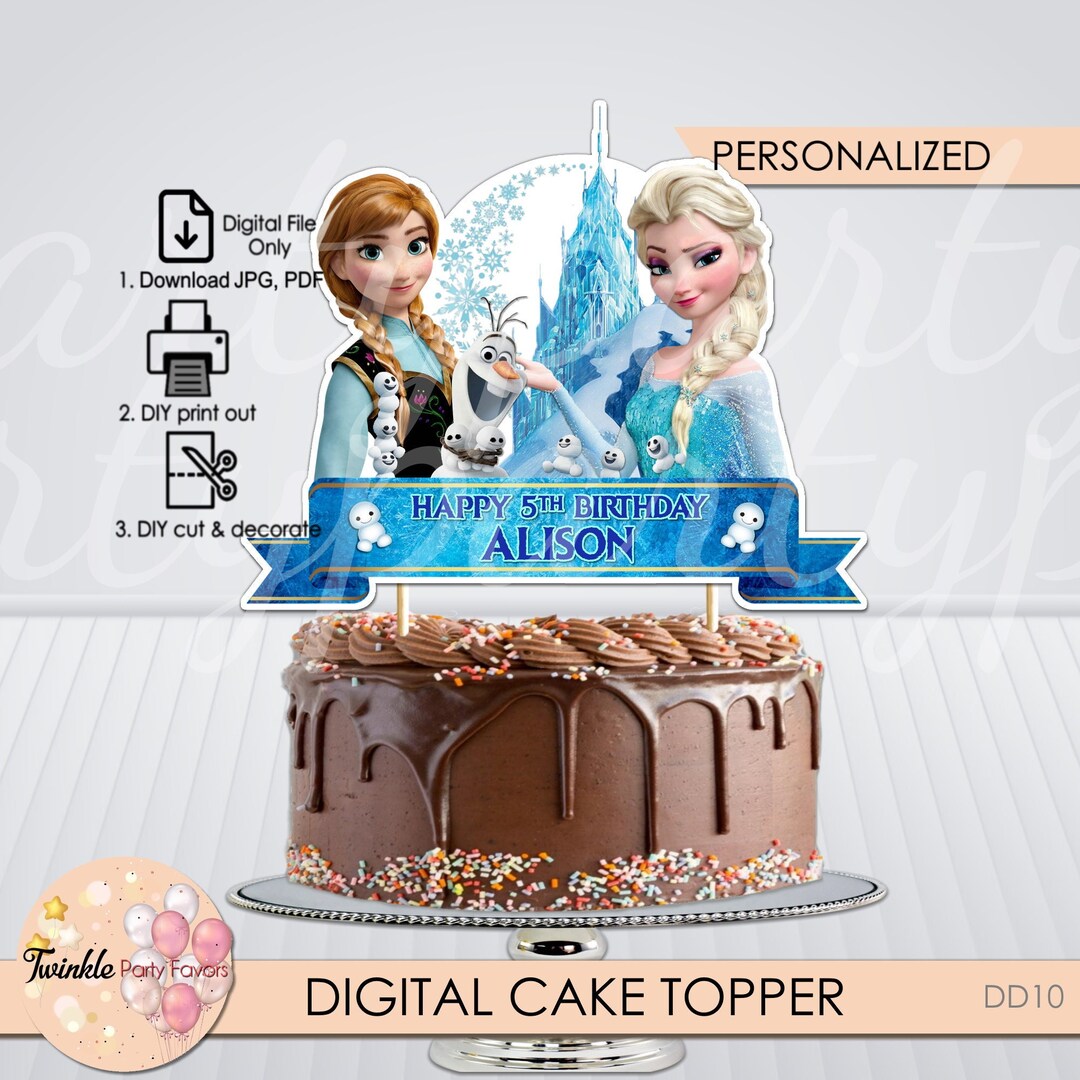 Frozen Cake Topper, Frozen Centerpiece, Frozen Birthday Decoration, Digital File Only - Etsy