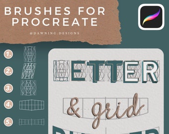 Procreate Lettering Grid | Etsy