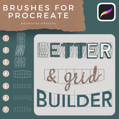 Lettering Grids for Procreate Lettering Grid Procreate - Etsy