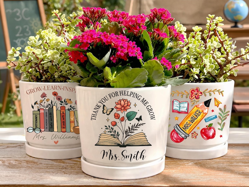 Thank You Gift for Teacher Appreciation, Thank You for Helping Me Grow ...