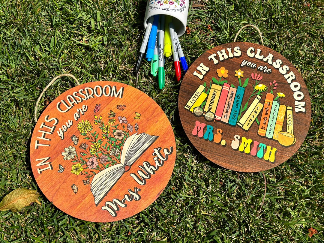 Personalized Teacher Welcome Back to School Gift, Teacher Wood Door ...