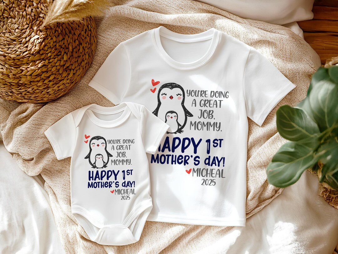 Our First Mother's Day Mommy and Me Matching Shirt, New Mom Gift for ...
