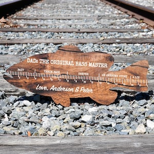 Personalized Fish Ruler for Fathers Day Gift From Kids, Fishing Gift ...