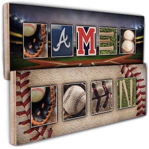 Personalized Baseball Wood Sign, Custom Baseball Name Sign, Baseball ...