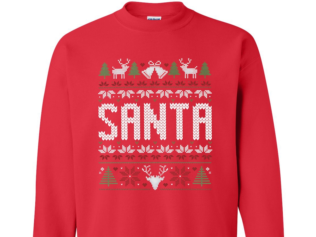 Santa Claus Christmas Shirt for Christmas Crewneck Sweatshirt for Women ...