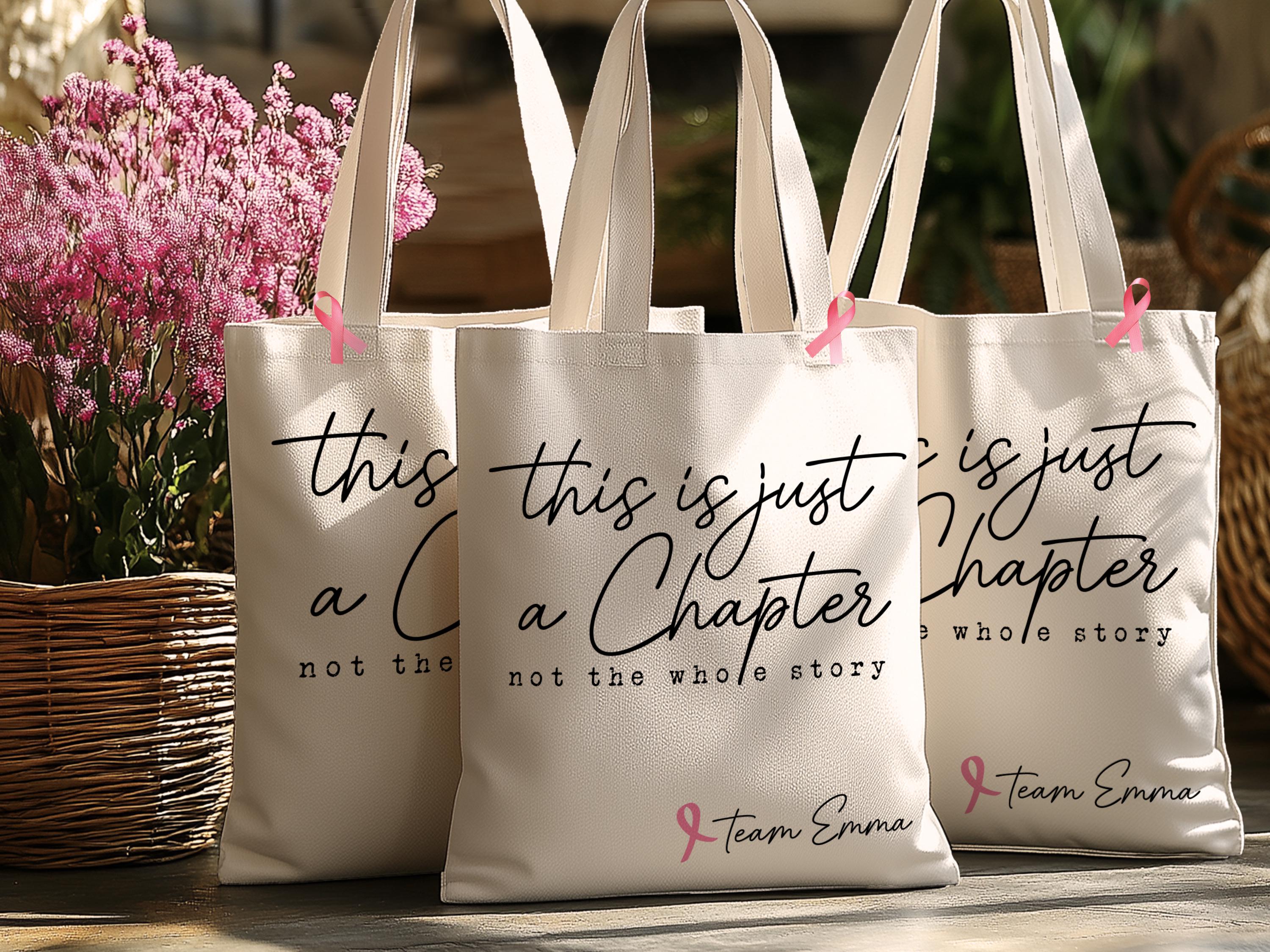 This is Just a Chapter Not the Whole Story Canvas Bag, Breast Cancer ...