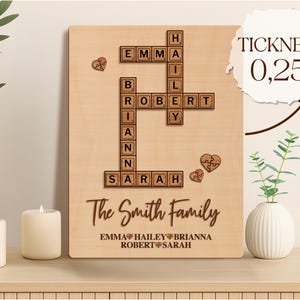Personalized Family Puzzle Sign for Family Gift, Custom Family Name ...