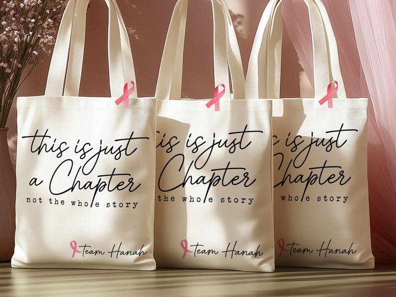 This is Just a Chapter Not the Whole Story Canvas Bag, Breast Cancer ...