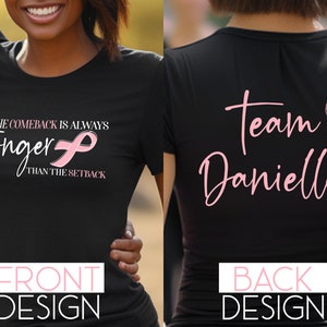 Personalized Breast Cancer Shirts Custom Team Cancer Tee Cancer ...