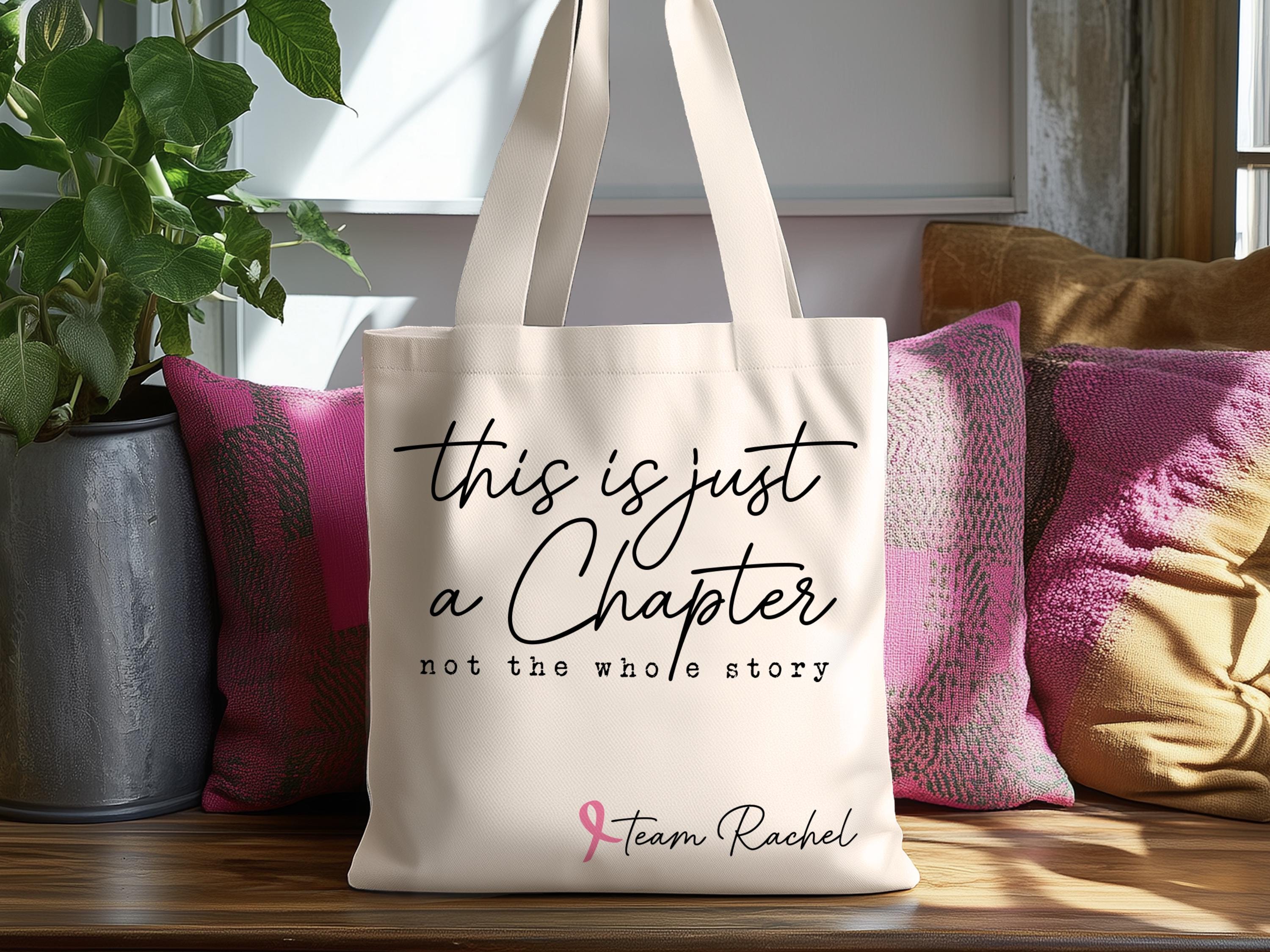 This is Just a Chapter Not the Whole Story Canvas Bag, Breast Cancer ...