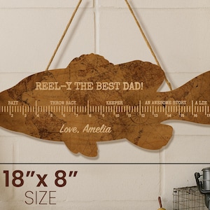 Personalized Fish Ruler for Fathers Day Gift From Kids, Fishing Gift ...