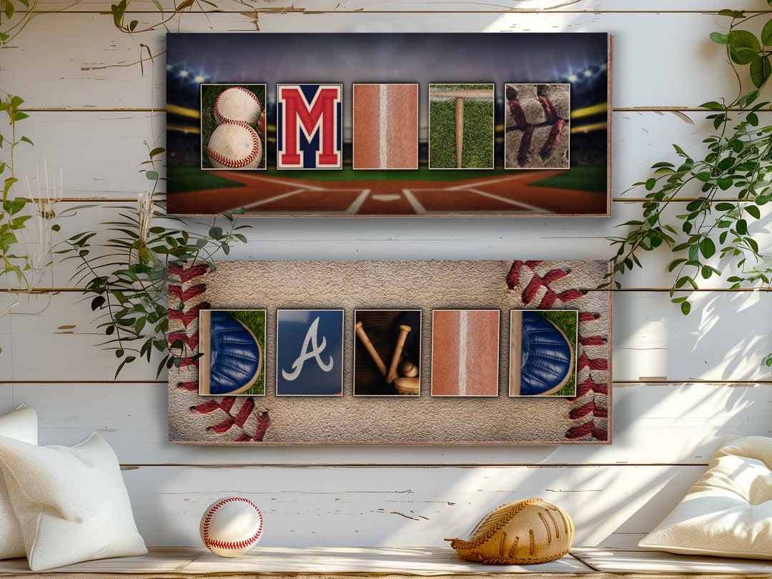 Personalized Baseball Wood Sign, Custom Baseball Name Sign, Baseball ...