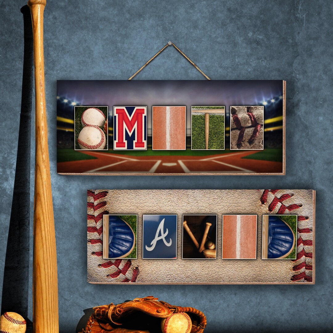 Personalized Baseball Wood Sign, Custom Baseball Name Sign, Baseball ...