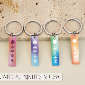 Personalized Music Keychain for Couple Gift Scannable Keyring ...