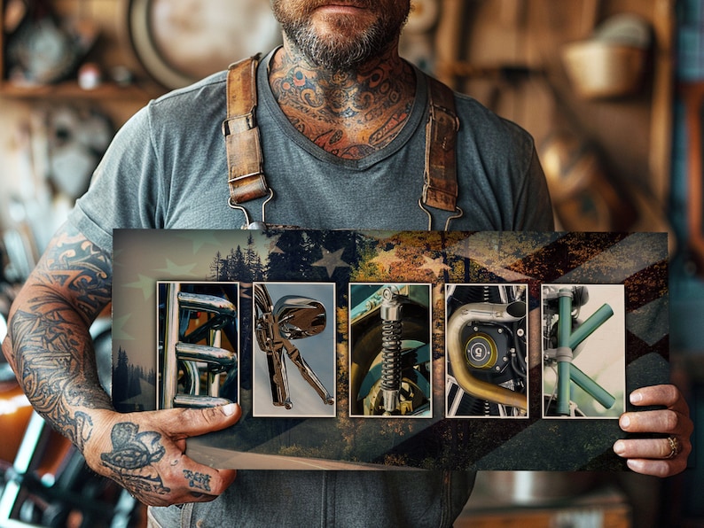 Personalized Motorcycle Wood Sign: Garage Decor for Him - Etsy