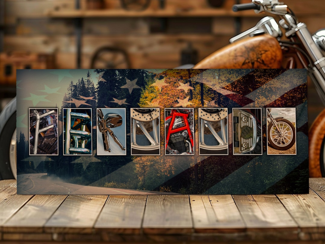 Personalized Motorcycle Wood Sign: Garage Decor for Him - Etsy