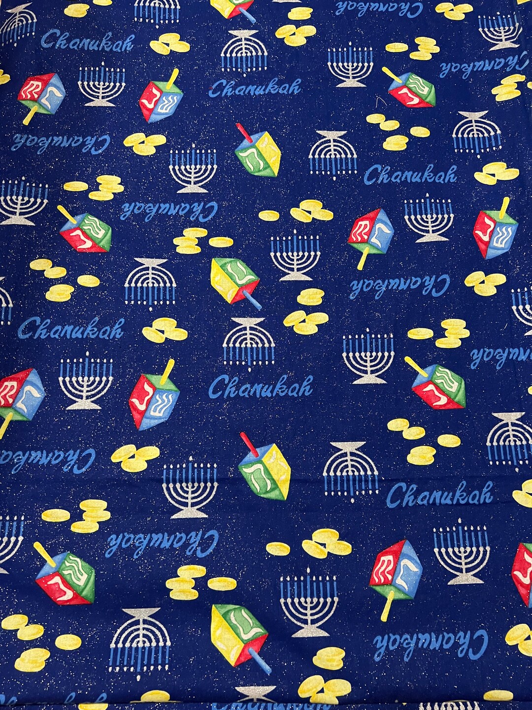 Chanukahroyal Blue Background With Metallic Silver - Etsy