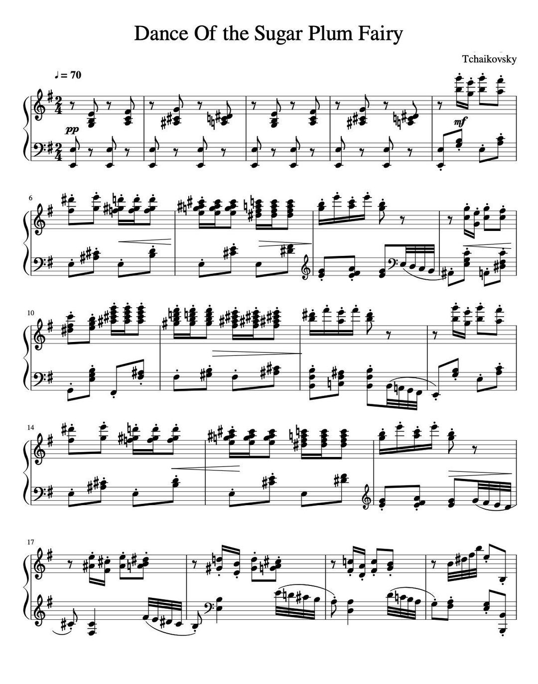 Dance of the Sugar Plum Fairy (the Nutcracker Suite) - Tchaikovsky ...