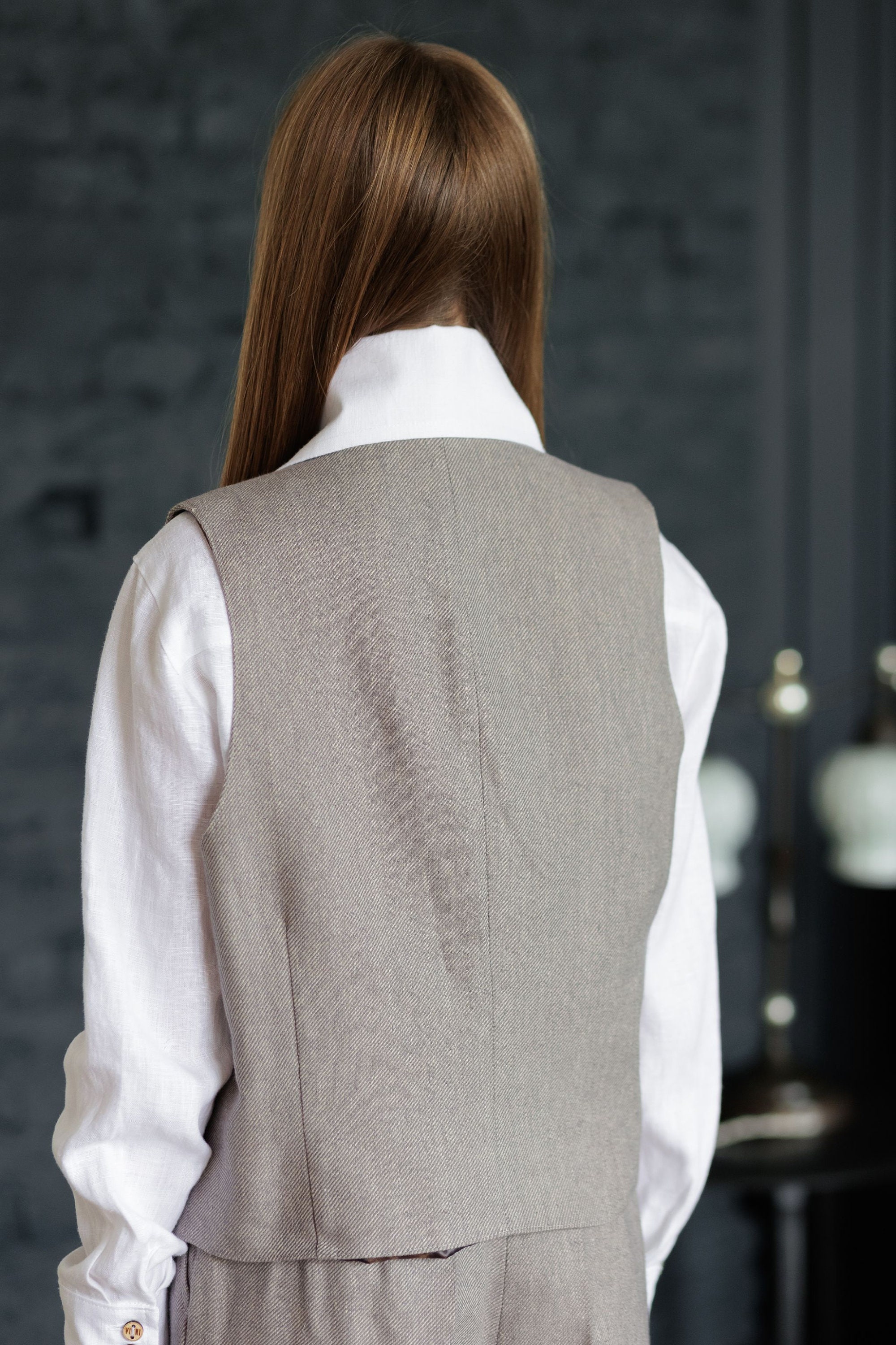 Casual Women's Vest Grey Women's Vest Jacquard Vest Fall Outfits, Plus ...