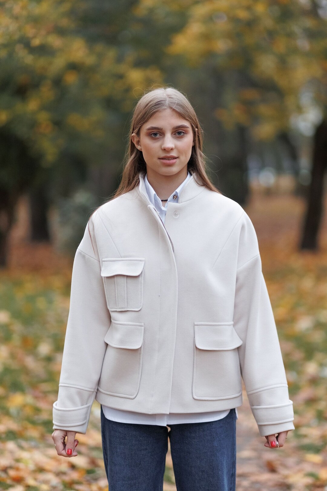 Luxurious White Cashmere Wool Coat for Stylish XXL Ladies - Etsy