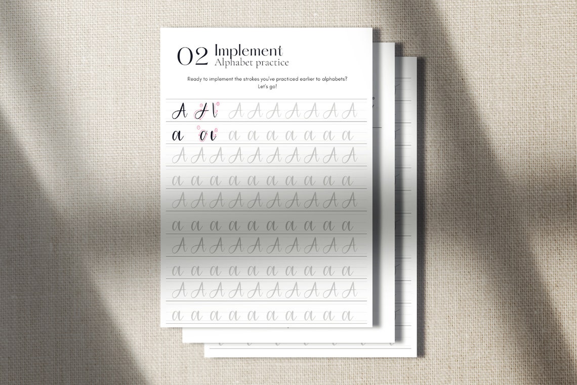 Modern Calligraphy for Beginners - Practice Sheet - Digital Download ...