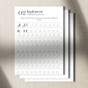 Modern Calligraphy for Beginners - Practice Sheet - Digital Download ...