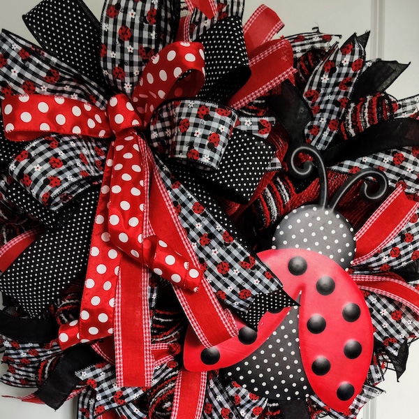 Ladybug Wreath - Etsy