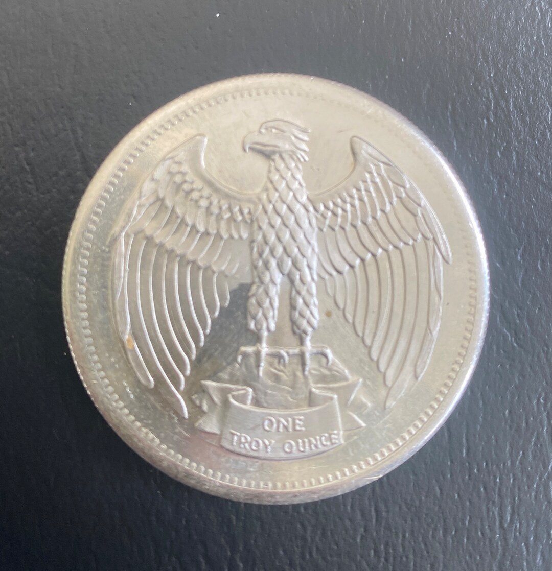 1973 Letcher Mint Eagle Silver Round - Etsy