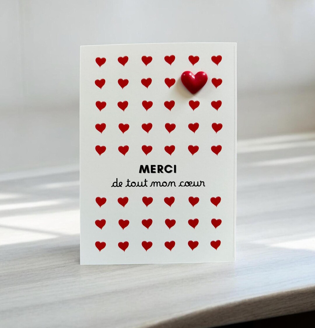 Thank You Pin Card, Heart Pin on a Message Card - Etsy
