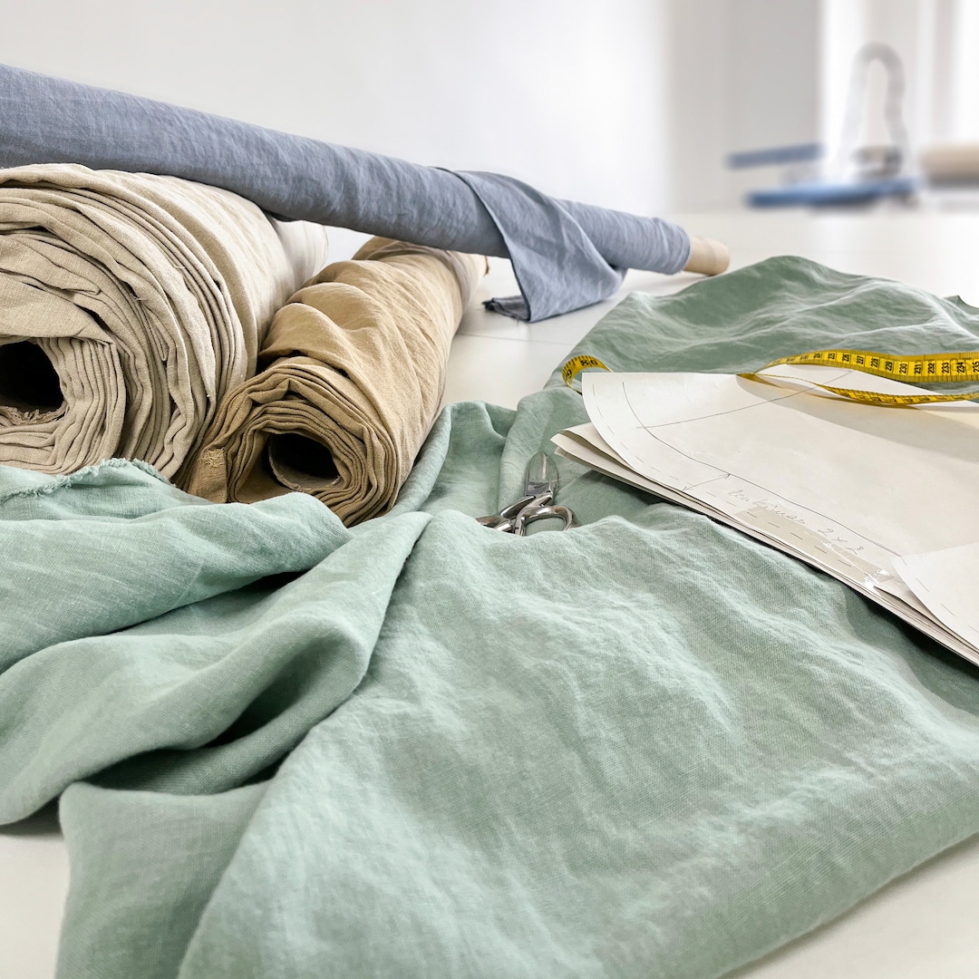 Wide Linen Fabric. Cut to Length by Yard/by Meter. Linen for Sewing in ...