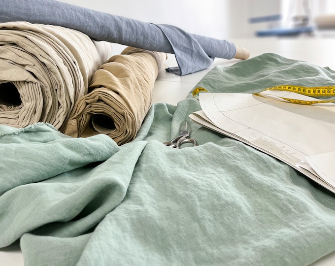 Wide Linen Fabric. Cut to Length by Yard/by Meter. Linen for Sewing in ...