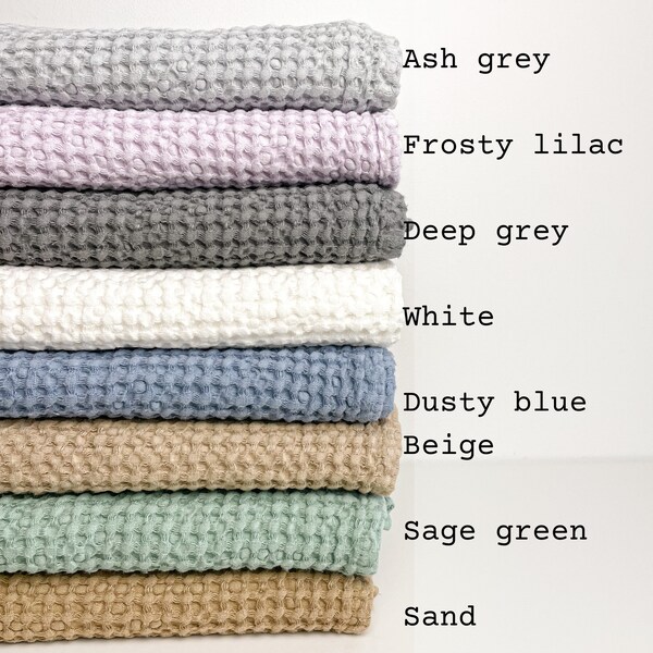 Waffle Linen Fabric - Etsy