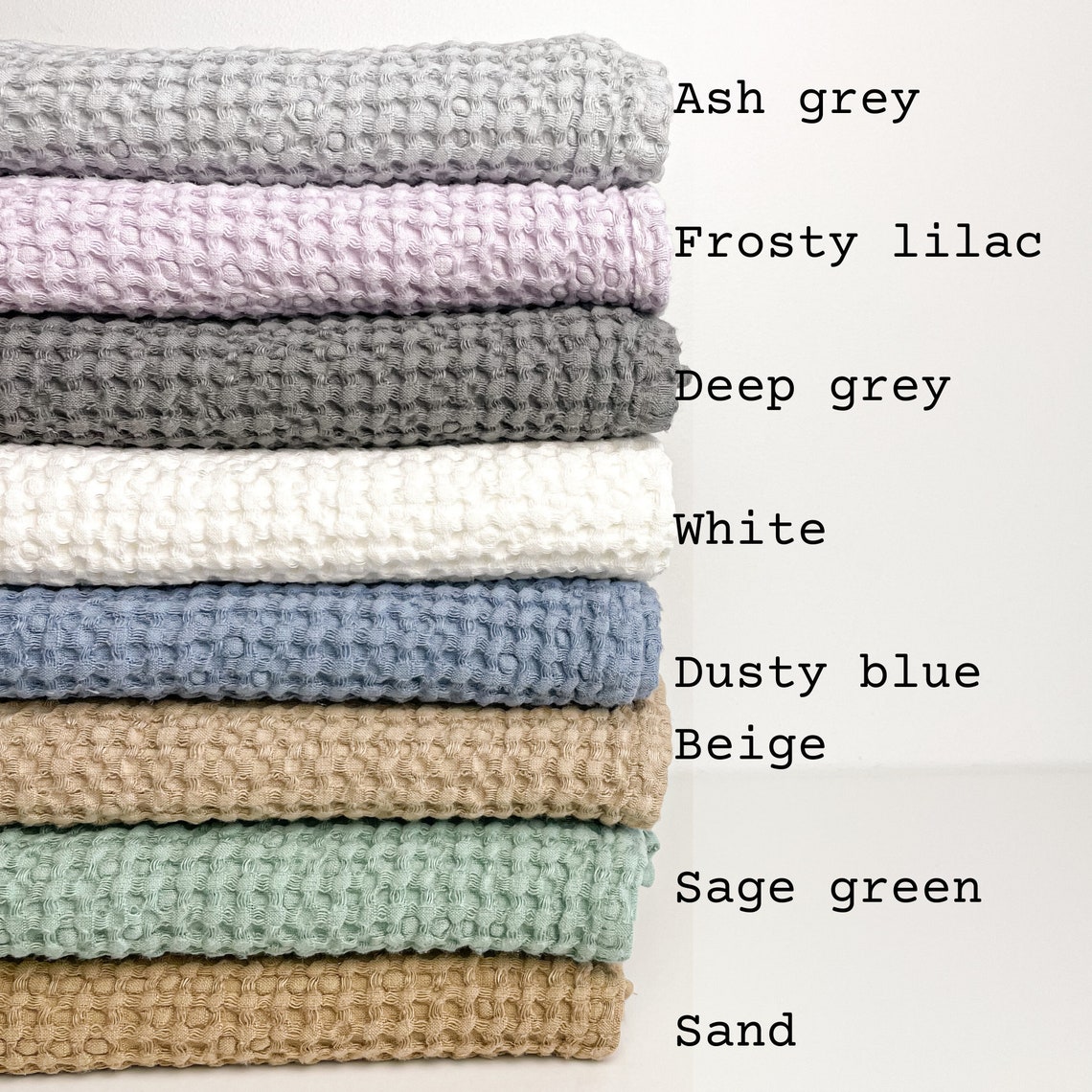 Waffle Linen Blanket in Light Grey. Linen Throw Blanket in in - Etsy