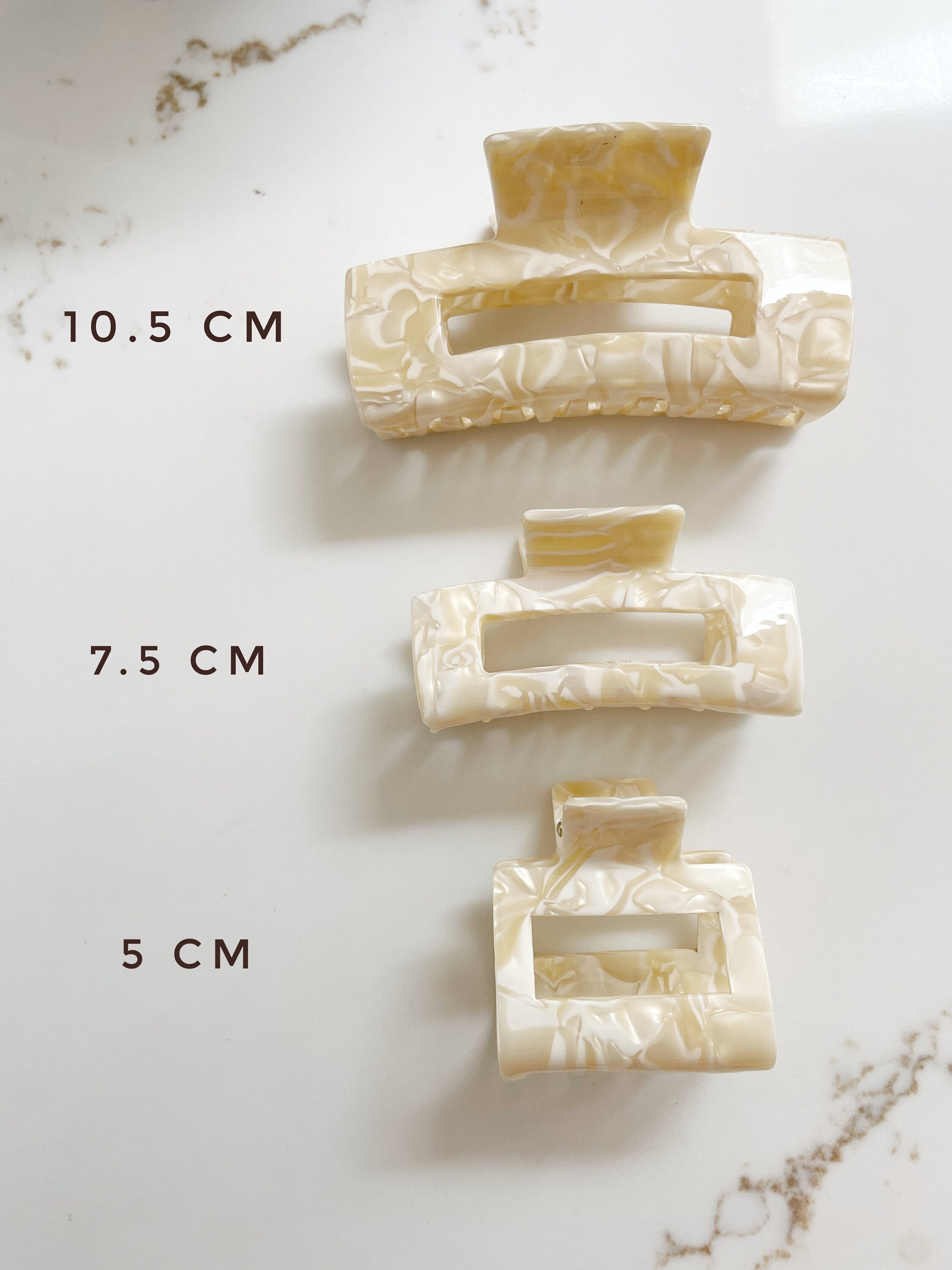 10.5 CM Hair Claw Clips. Large Beige Hair Claws. Tortoise Hair - Etsy