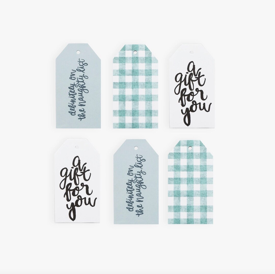 Holiday Gift Tag Set. Christmas Gift Tags Set of 6. Modern Minimal Gift ...