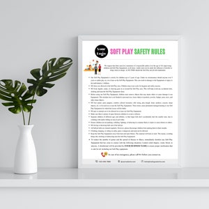 Soft Play Rules Sign, Soft Play Equipment Safety Rules Sign, Soft Play ...