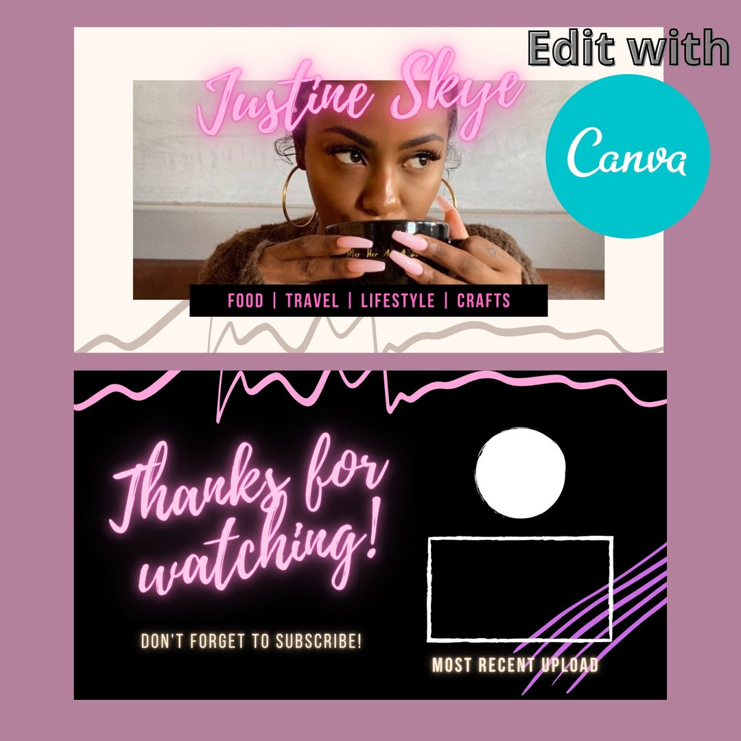 Neon Youtube Branding Kit, Neon Youtube Template, Animated Neon Youtube ...