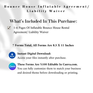 Inflatable Bounce House Rental Agreement, Bounce House Rental Contract ...