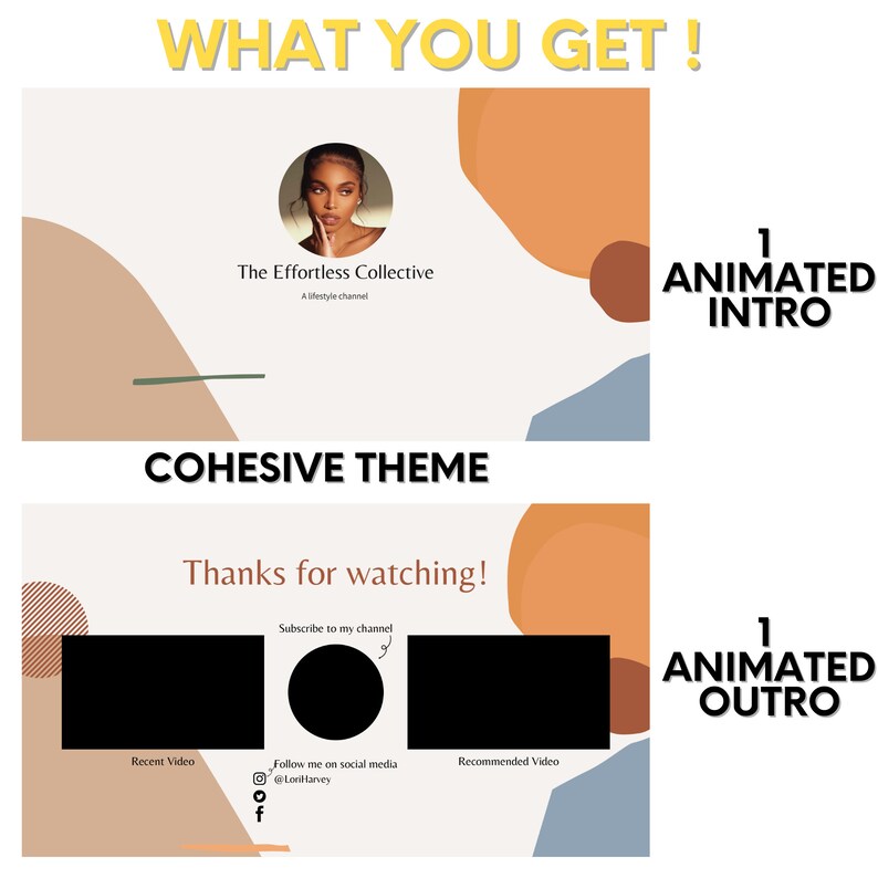 Custom Animated Youtube Intro and Outro Youtube Template - Etsy
