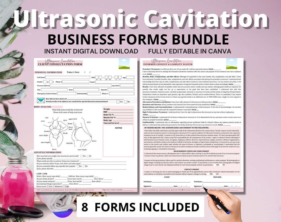 Ultrasonic Fat Cavitation Consent Forms, Body Contouring, Body ...