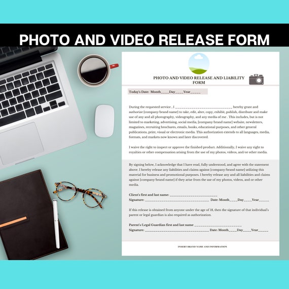 Editable Client Photo and Video Release Template Video and - Etsy