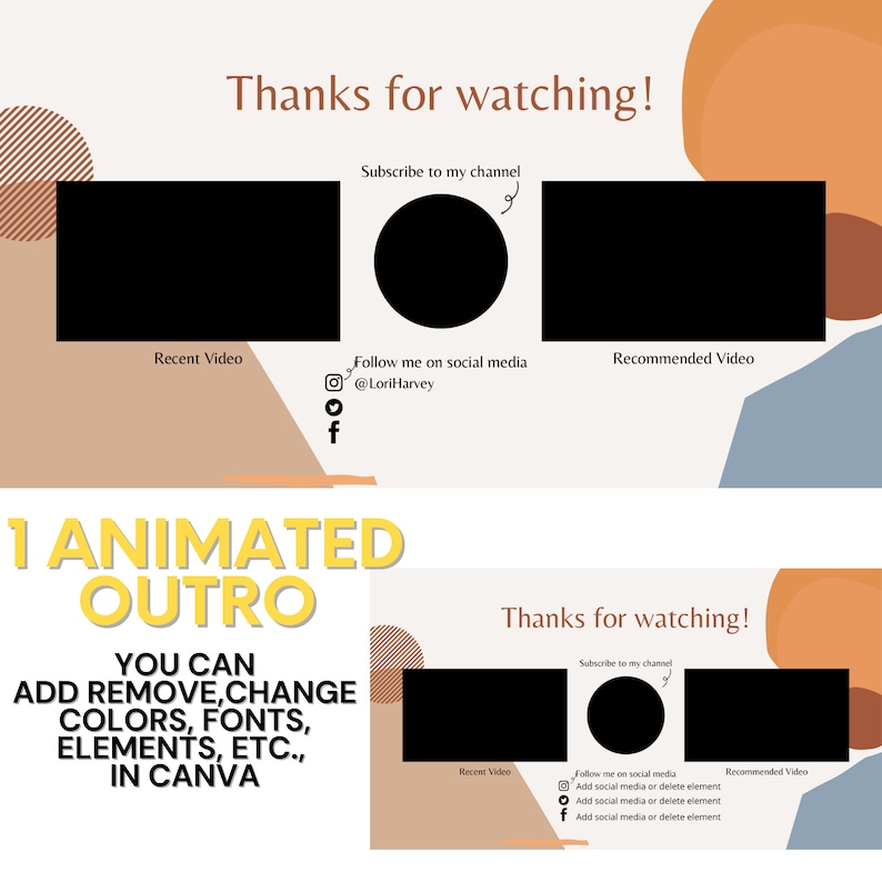 Custom Animated Youtube Intro and Outro Youtube Template - Etsy