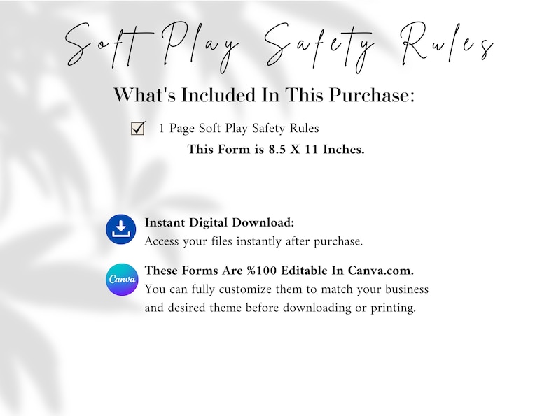 Soft Play Rules Sign, Soft Play Equipment Safety Rules Sign, Soft Play ...