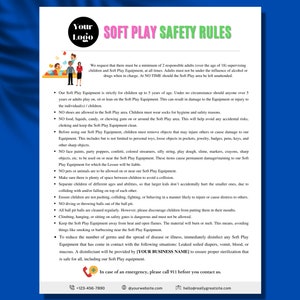 Soft Play Rules Sign, Soft Play Equipment Safety Rules Sign, Soft Play ...
