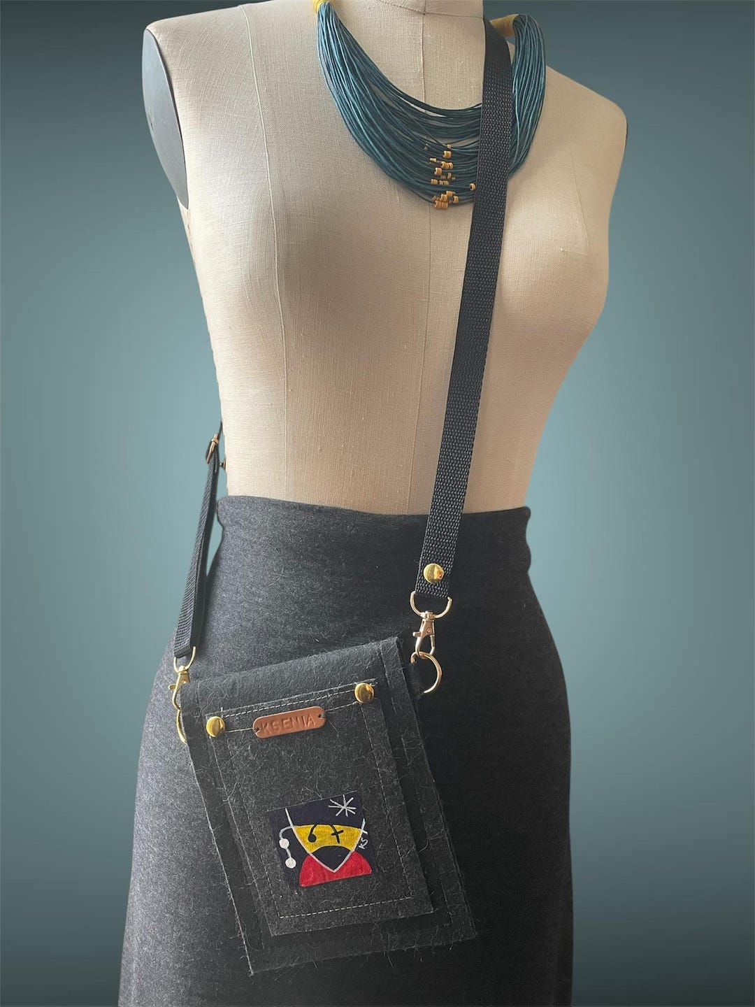 Felt Cell Phone Crossbody Bag for Women Small Minimalist Felt Pouch ...