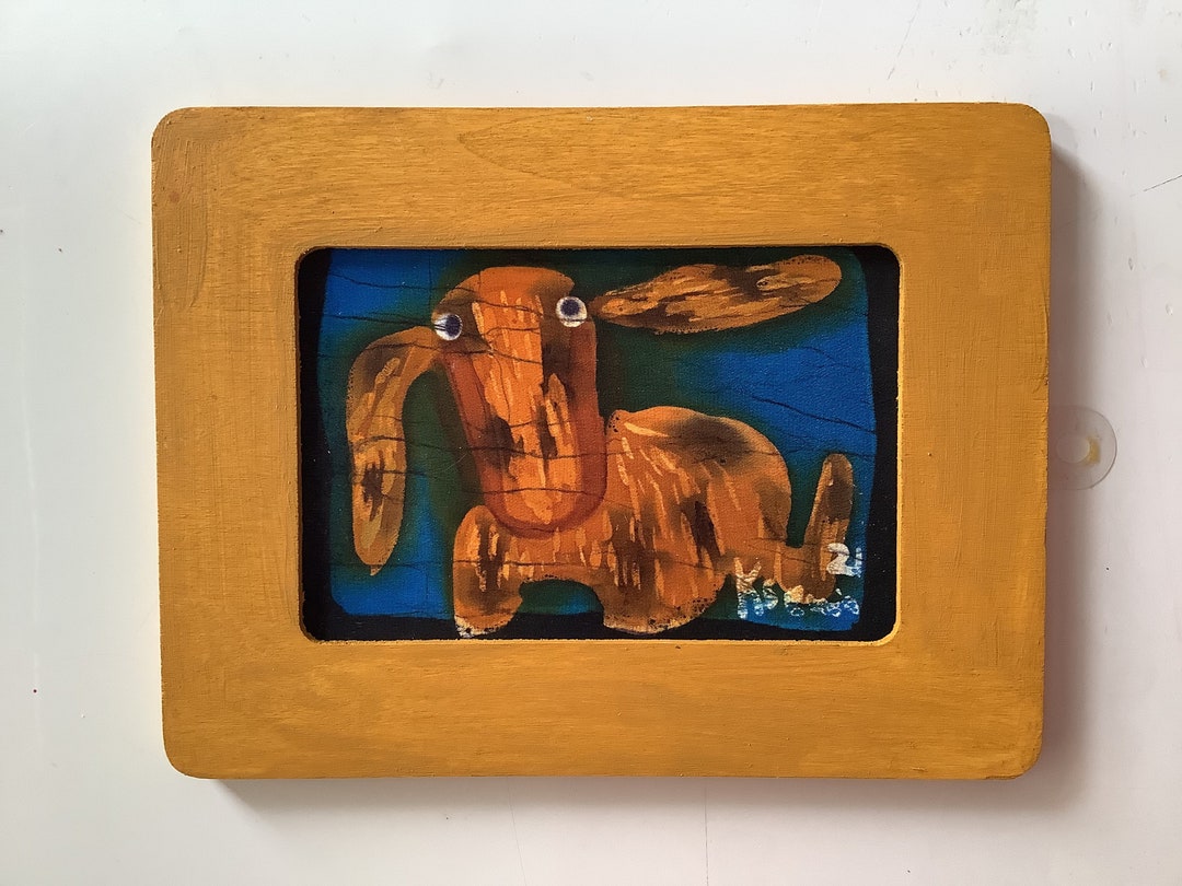 Ginger Dog. Batik. 6.5x8.5in With Frame - Etsy
