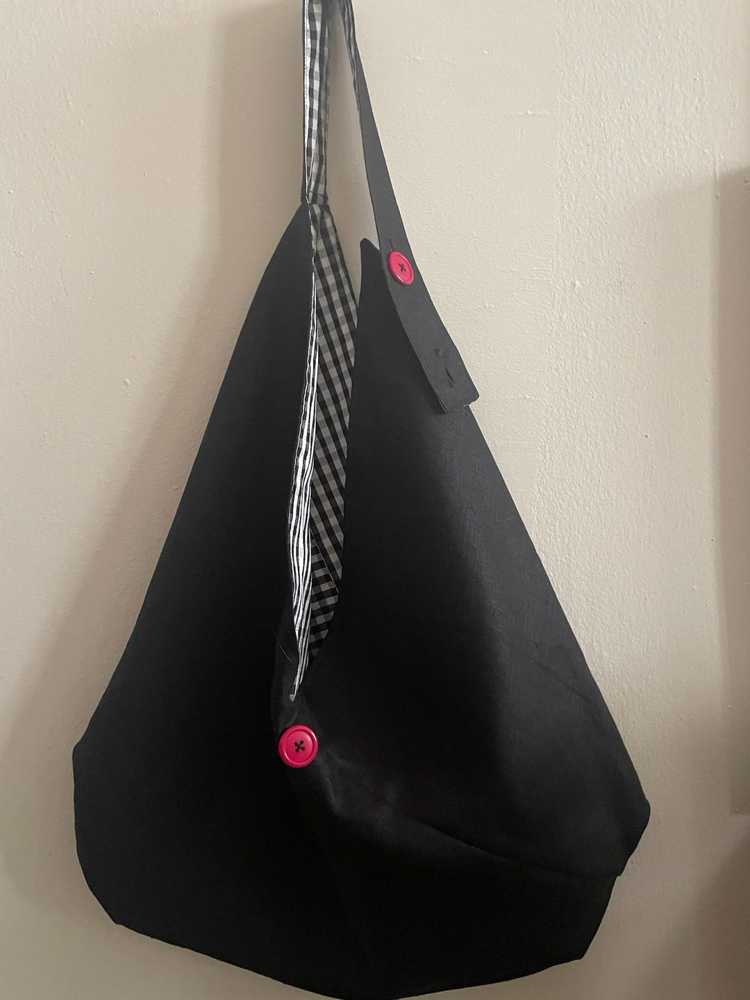 Black and White Boho Origami Bag, Japanese Origami Bag, Kimono Bag ...