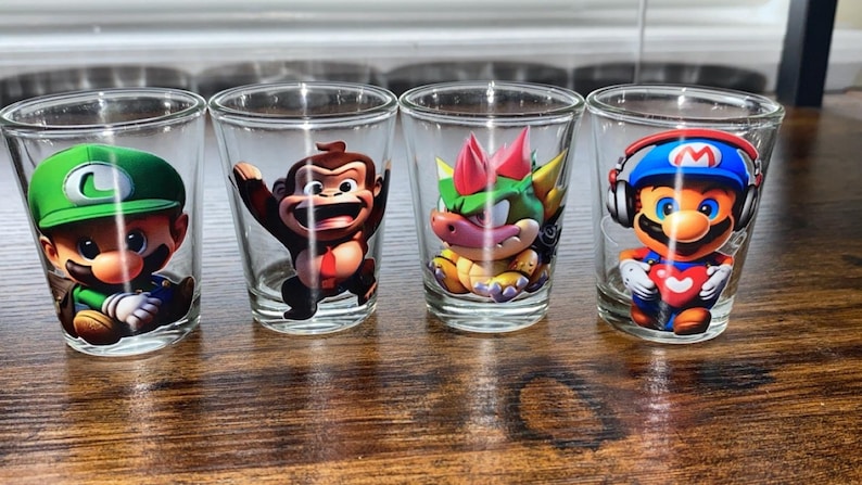 Baby Mario Bros Themed Shot Glasses - Etsy
