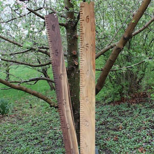 Boho Farmhouse Height Growth Chart, One Piece Wood, Measuring Ruler ...