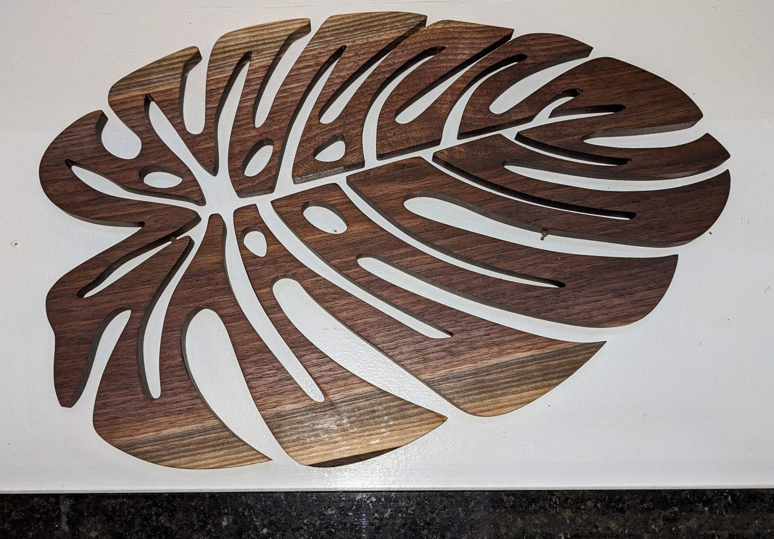 Boho Monstera Leaf Wall Decor, Real Wood, Made in USA, Multiple Sizes ...